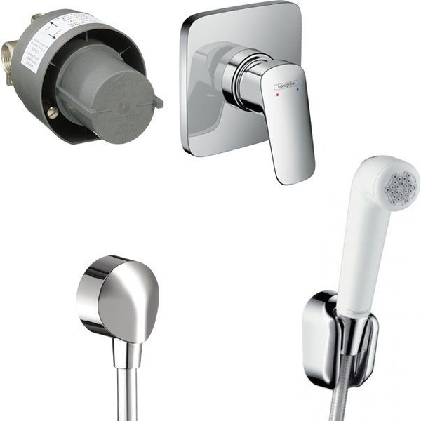 Гигиенический душ Hansgrohe 32127000 со смесителем, встраиваемый ...