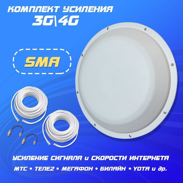 4G Антенна itconnects MiMO LTE 16dBi для USB Модема и Роутера SMA ...