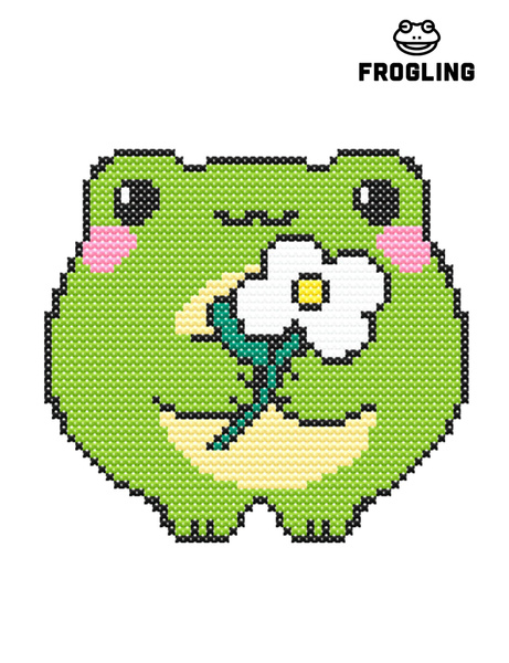 Набор для вышивания крестом на одежде "Frogling", вышивка крестиком ...