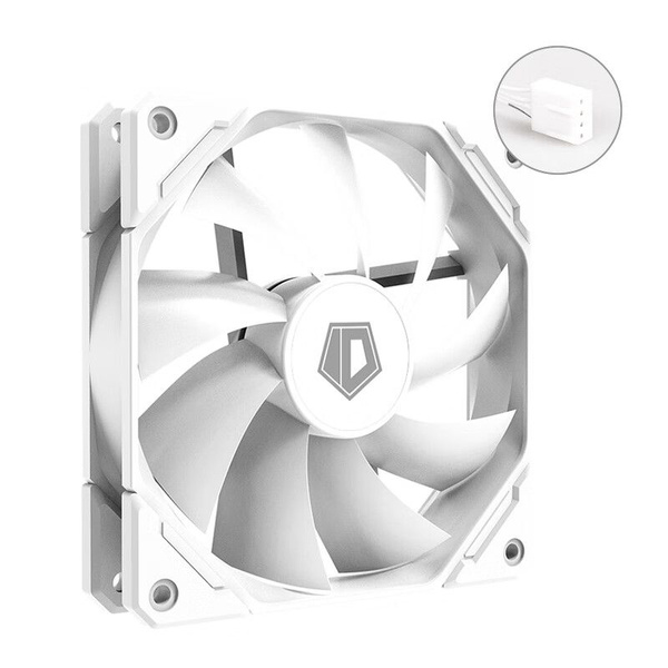 ID-COOLING TF-12025 12см корпусной вентилятор белый без подсветки 4pin ...