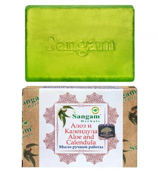 Мыло Sangam Herbals Алоэ и Календула (100 г) - купить с доставкой по ...