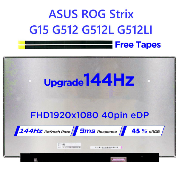 Матрица, экран для ASUS ROG Strix G15 G512 G512L G512LI / 1920x1080 ...