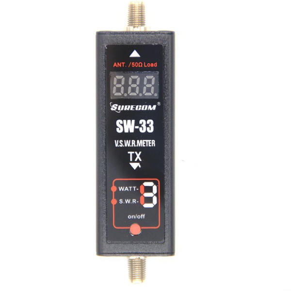 Портативный тестер мощности Антенн SURECOM SW-33 Mini Power & SWR Meter VHF/UHF 100 МГц 520 МГц ...