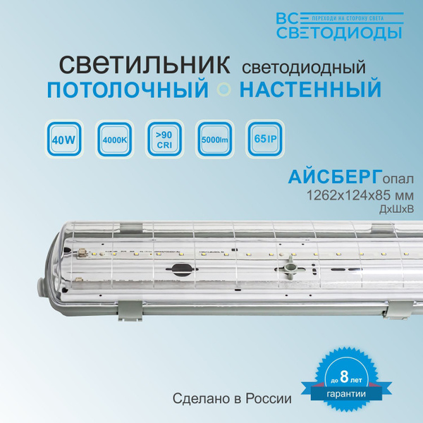 Потолочный светильникВСЕСВЕТОДИОДЫЛинейный светодиодный светильник ...