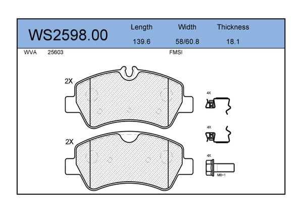 Колодки тормозные Jeenice WS2598.00 Задние - купить по низким ценам в ...