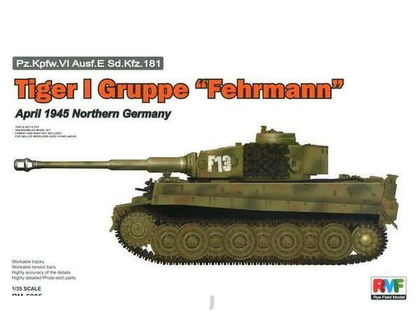 Сборная модель Rye Field Model (RFM) RM-5005 1/35 Tiger I Gruppe ...