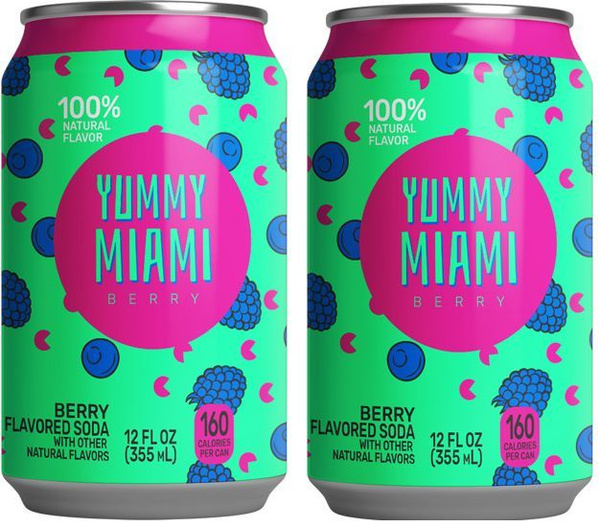Газированный Напиток Yummy Miami Berry 2 шт по 355 мл, США - купить с ...