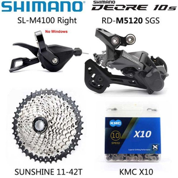 SHIMANO DEORE M4100 10 Speed Groupset Горный велосипед MTB Кассета ...