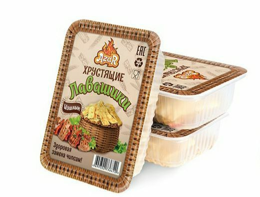 Чипсы из лаваша "AzaR", хрустящие лавашики "Шашлык", 8шт по 100г ...