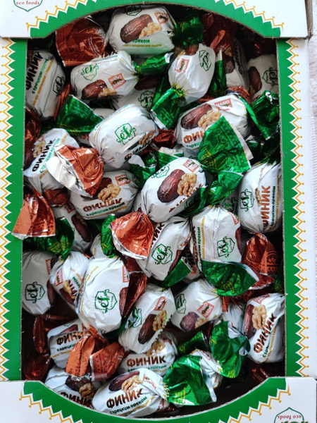 Конфеты шоколадные Финик с грецким орехом ЭКО ФУДС 1кг - купить с ...