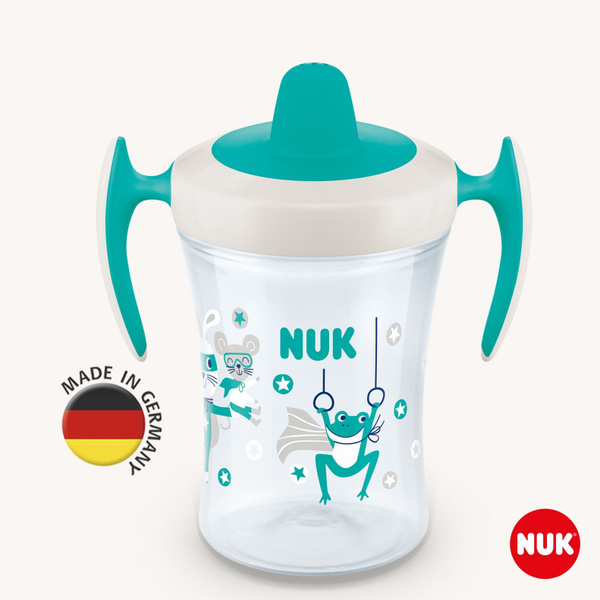 NUK EVOLUTION Поильник TRAINER 230 мл, бирюзовый лягушка купить на OZON ...
