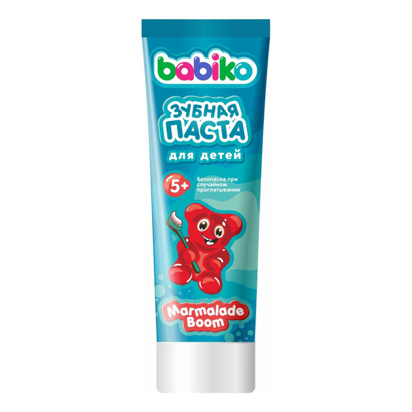 Зубная паста детская Babiko Мармеладный бум, от 5 лет, 75мл - купить с ...