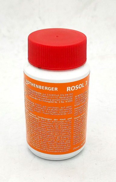 Паста для лужения и пайки фитингов №3 Sn97Cu3. 0.25 кг ROSOL 3 ...
