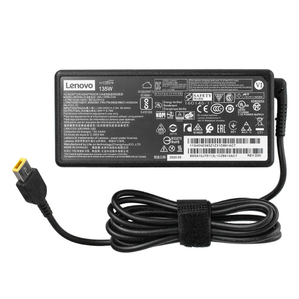 Блок питания 20V 6.75A прямоугольный разъем 135W для ноутбука Lenovo ...