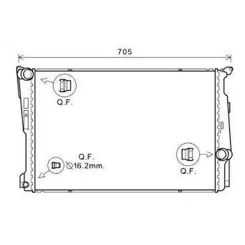 Основной радиатор (двигателя) Ava BW2546 для BMW X3 F25, X4 F26 - AVA ...