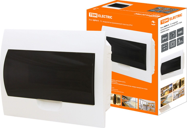 Бокс распределительный TDM Electric / ТДМ Электрик ЩРВ-П-12 ЩРВП пластиковый белый 12 модульных ...