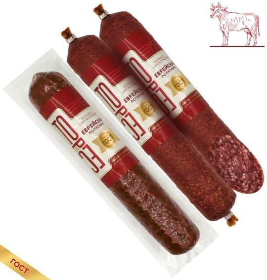 Колбаса сырокопчёная "ЕВРЕЙСКАЯ" 300 гр. ТОРЕС - купить с доставкой по ...