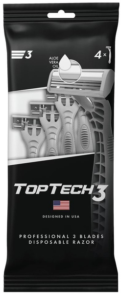 Бритвы TopTech 3 одноразовые 4шт х2шт - купить с доставкой по выгодным ценам в интернет-магазине ...