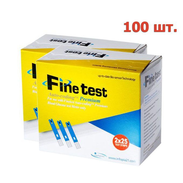 Тест-полоски Finetest Auto-Coding Premium, 100 шт. - купить с доставкой ...