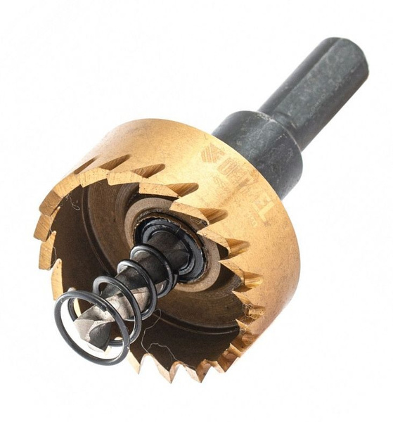 Коронка по металлу HSS, 35 мм, нитридтитановое покрытие, Denzel ...