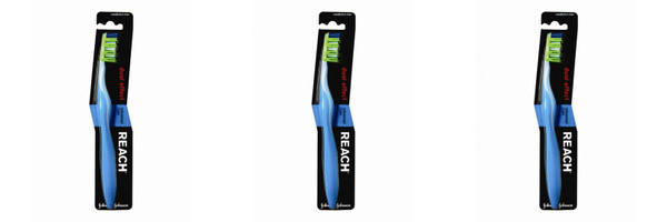Reach Зубная щетка dual effect , массаж дёсен , средней жесткости, 3 уп ...
