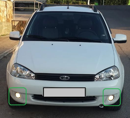 Рамки ПТФ LADA Kalina 1 (Лада Калина 1) БЕЛОЕ ОБЛАКО-240 купить по ...