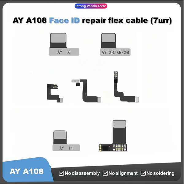 Программатор для iPhone,X-12 series face ID repair flex cable 7шт ...
