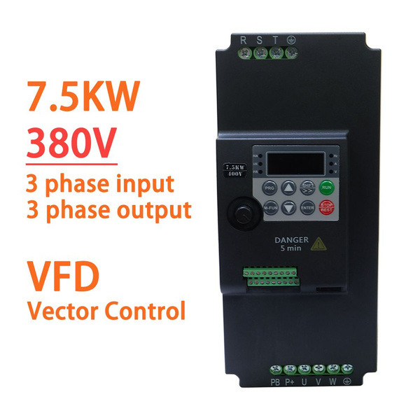 VFD Частотный преобразователь 7.5KW Трехфазный вход 380В Трехфазный ...