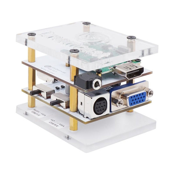 VGA Box HDMI-совместимый преобразователь с поддержкой вывода цифрового ...