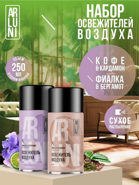 Набор Освежителей воздуха Arluni кофе и кардамон сменный баллон ...