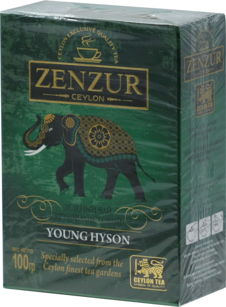 Zenzur Чай зеленый цейлонский Young Hyson, крупнолистовой, 100 г ...