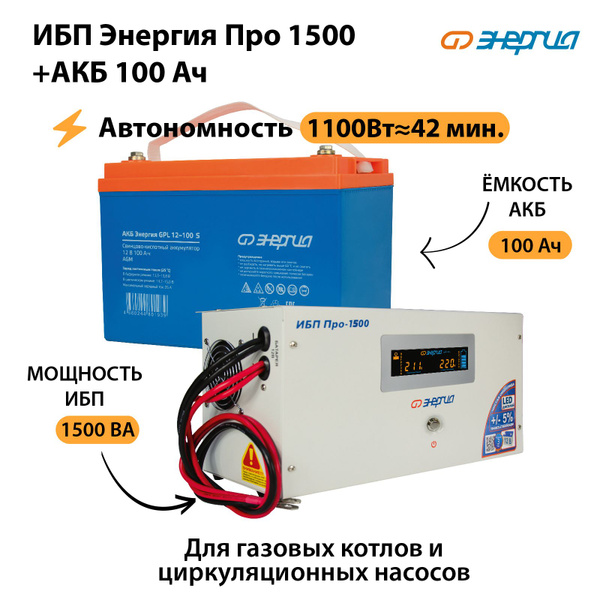 ИБП для котла Линейно-интерактивный (Smart UPS) Энергия N0201-0049-09 ...
