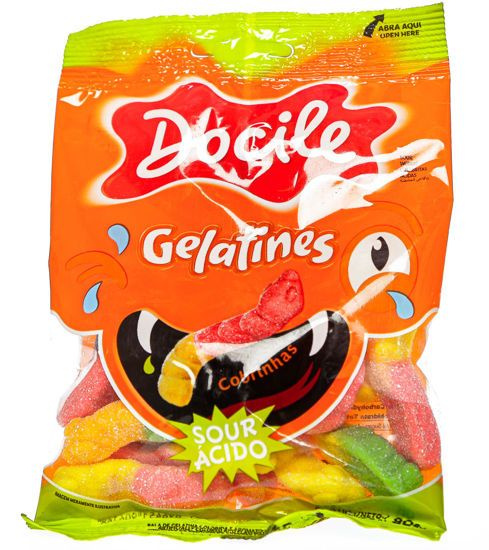 Мармелад жевательный DOCILE Gelatines Sour Worms, Червячки 5 шт х 80 гр ...