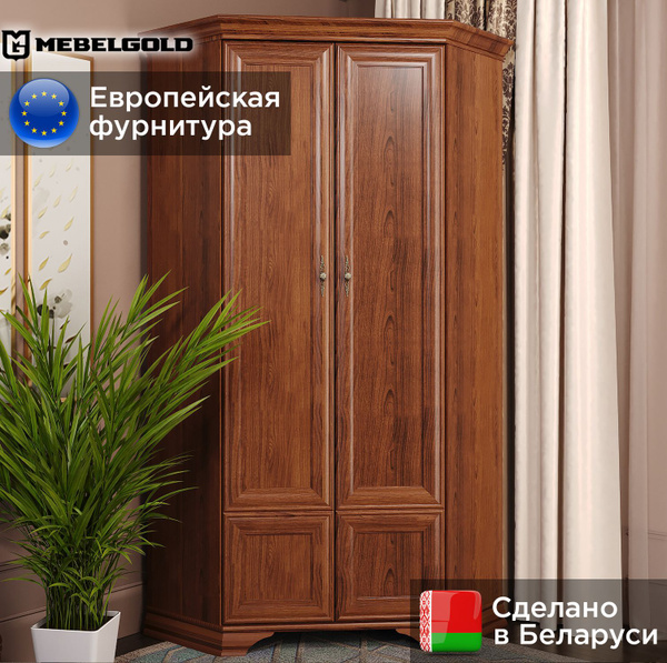 Шкаф распашной MEBELGOLD Кентаки SZFN2D, 97.5x97.5x216.5 см купить c ...