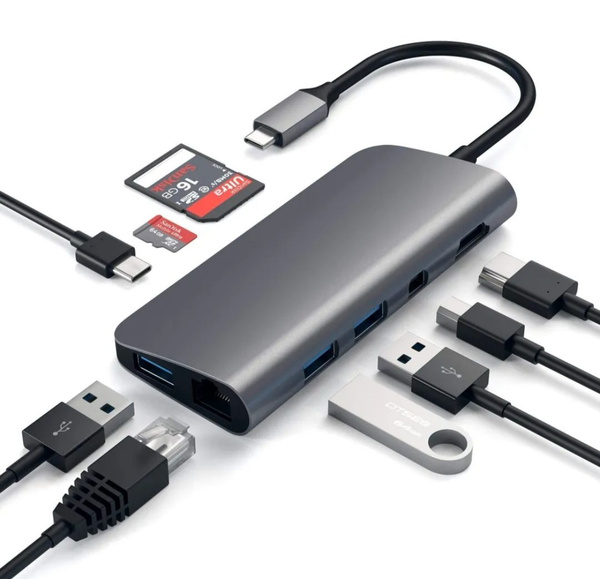 USB адаптер Satechi Aluminum Type-C Multimedia Adapter. ST-TCMM8PAM ...