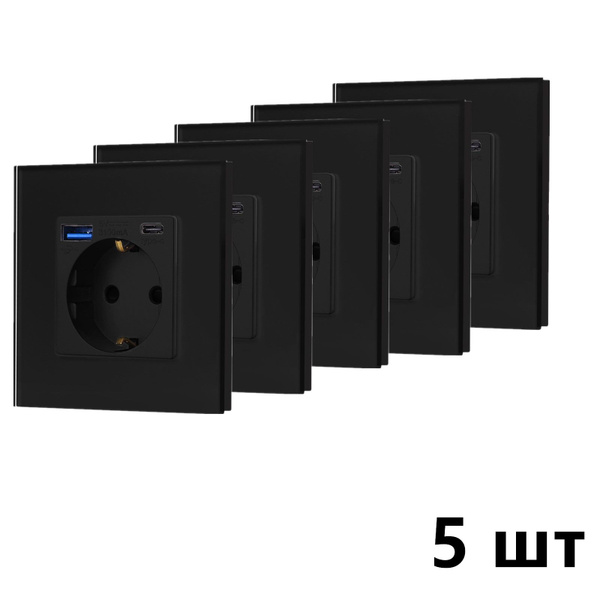 розетка на входа USB type A и USB type Cдля заряда устройства Розетка 5 ...