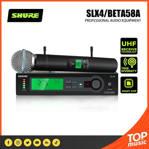 Микрофон для живого вокала Shure SLX4-BETA58A-1 - купить по выгодной цене в интернет-магазине ...