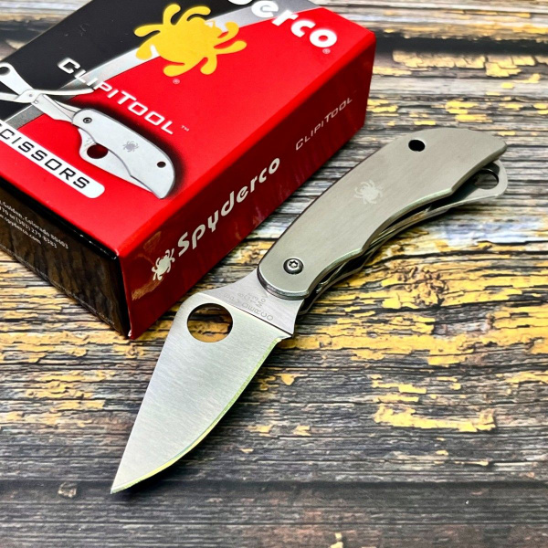Складной нож Spyderco SC169P ClipiTool Scissors, длина лезвия 5.1 см - купить с доставкой по ...