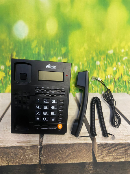 Проводной телефон Ritmix RT-420 черный. - купить с доставкой по выгодным ценам в интернет ...