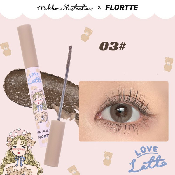 FLORTTE Lash Mascara Натуральная водостойкая утолщающая удлиняющая тушь ...