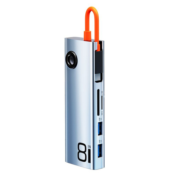 Многофункциональный Хаб USB Hub ROCK TR32 8 in 1 Type-C TO HDMI + RJ45 ...