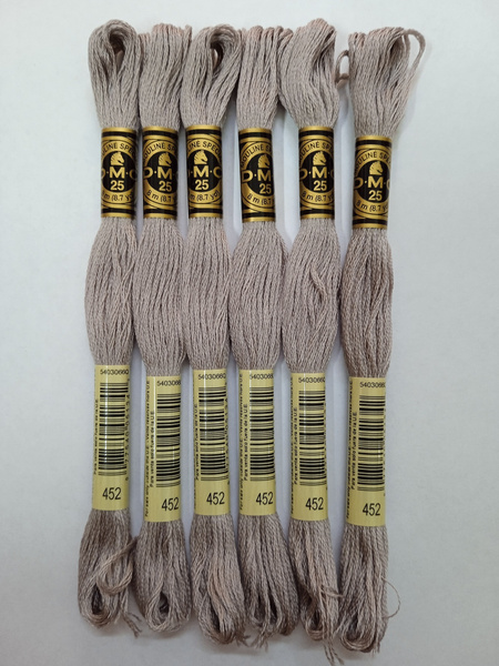 Мулине DMC (Франция) Набор ниток мулине, 8 м, 6 шт DMC-452_6 - купить с доставкой по выгодным ...