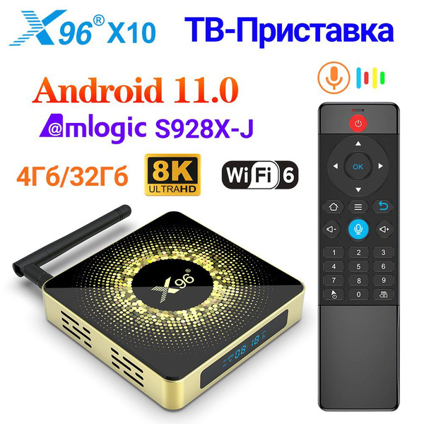 Медиаплеер Vontar X96 X10, HDMI, RJ-45 Ethernet, USB, DC 5.5 мм, черный, Android купить по ...