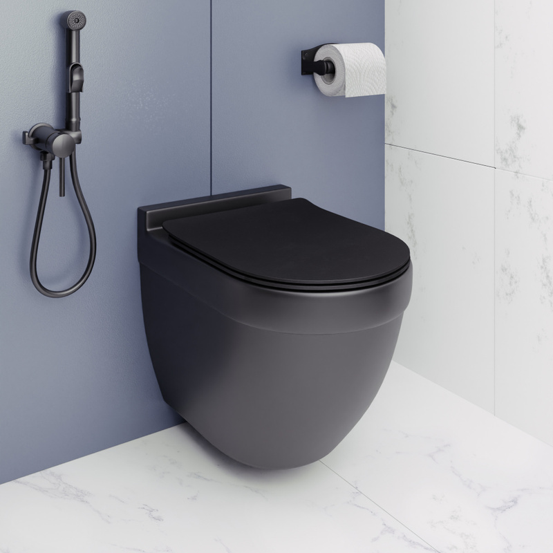 Характеристики Унитаз подвесной Jaquar Solo SLS-WHT-6953BIUFSM черный ...