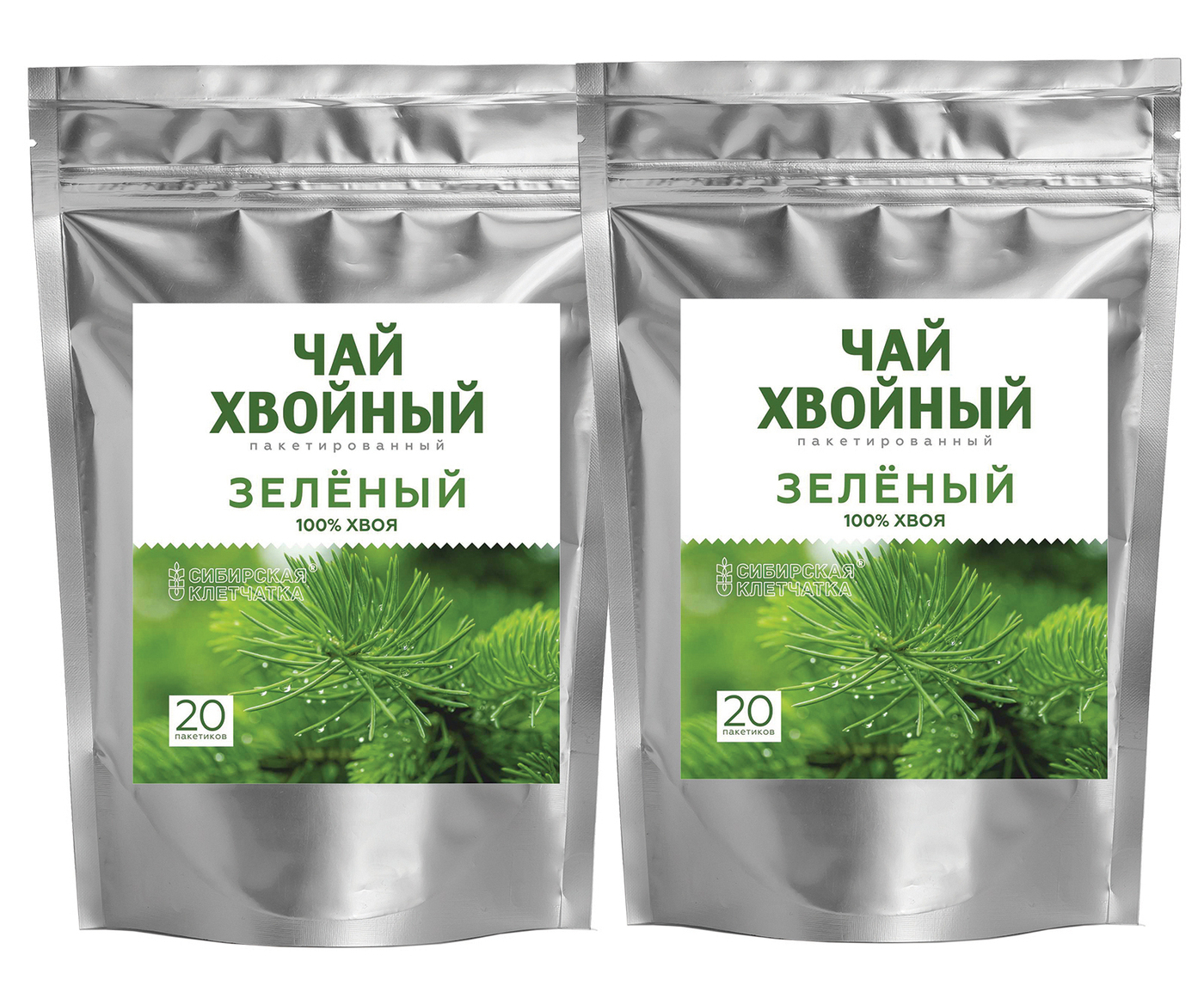 Хвойный чай "Зеленый" пакетированный, 2 шт (40 ф/пак по 2 гр) — купить ...