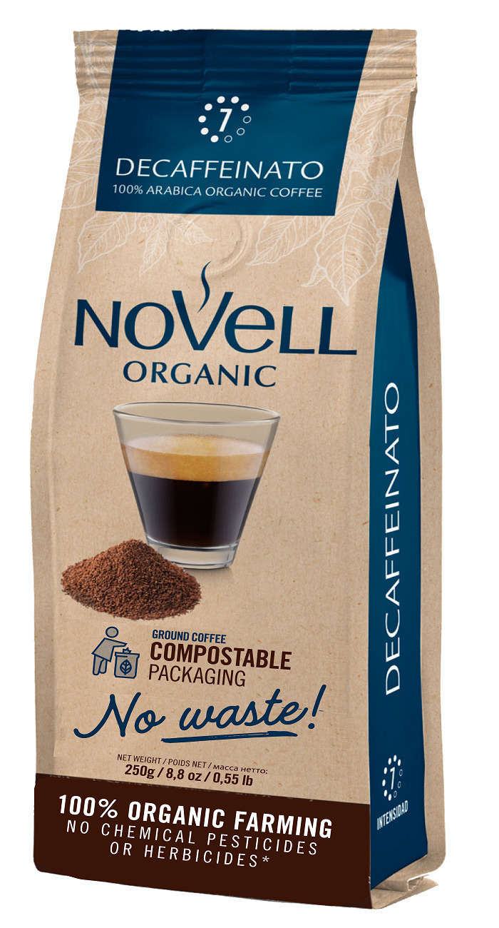 Кофе NOVELL молотый DECAFFEINATO ДЕКАФЕНАТО 250 гр. — купить в интернет ...