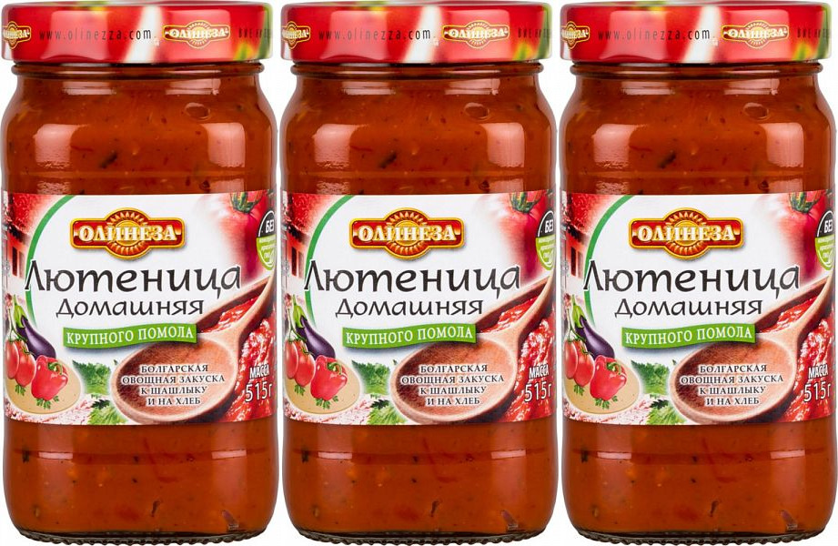 Лютеница Олинеза Домашняя крупного помола, набор: 3 штуки — купить в ...