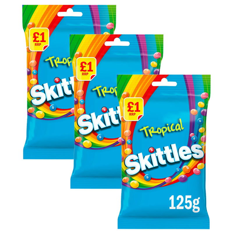 Драже Skittles Tropical 3шт*125гр (Великобритания) — купить в интернет ...