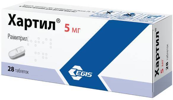 Хартил, таблетки 5 мг, 28 штук — купить в интернет-аптеке OZON ...