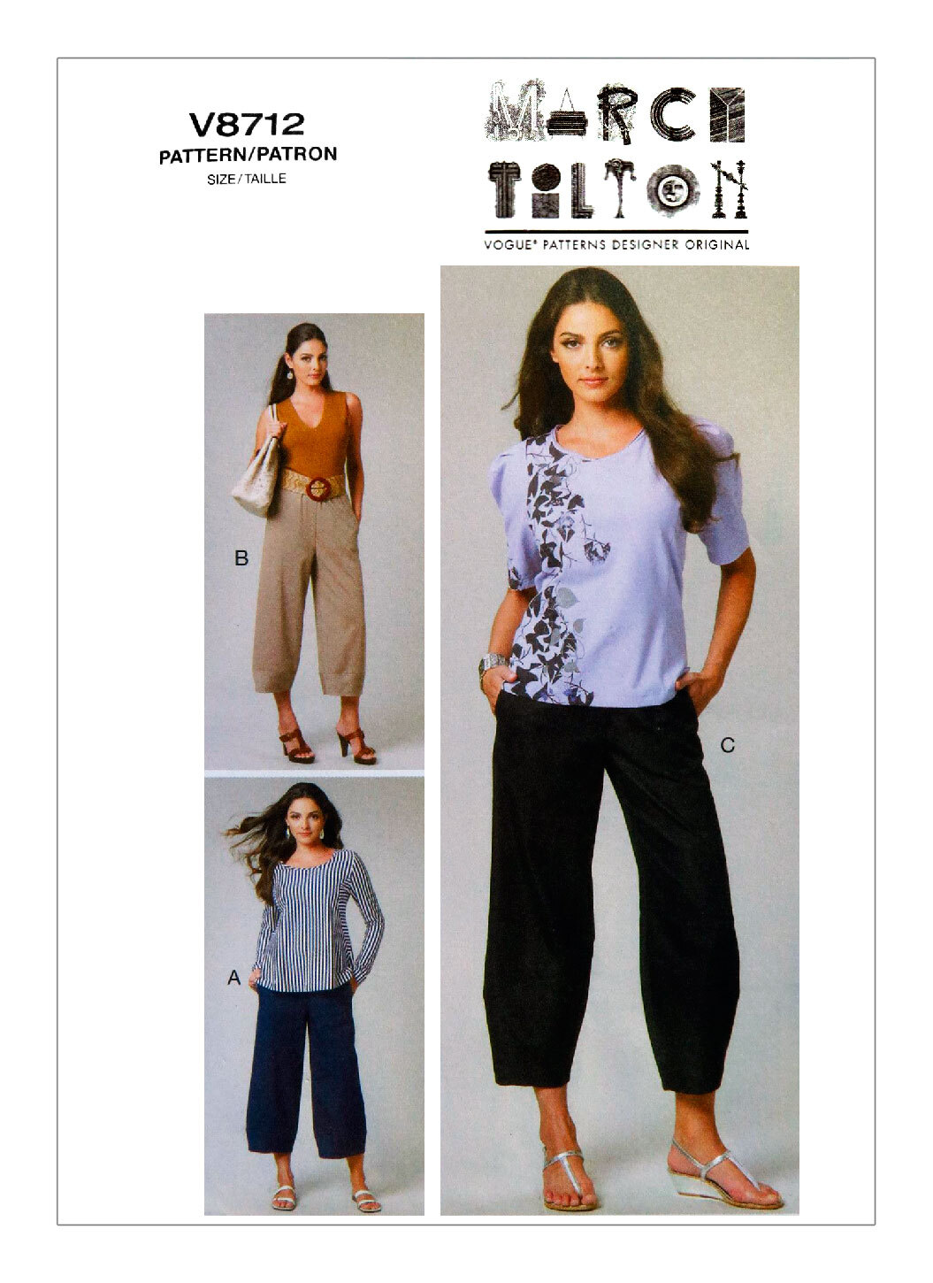 Выкройка VOGUE №8712 Брюки укороченные — купить в интернет-магазине ...